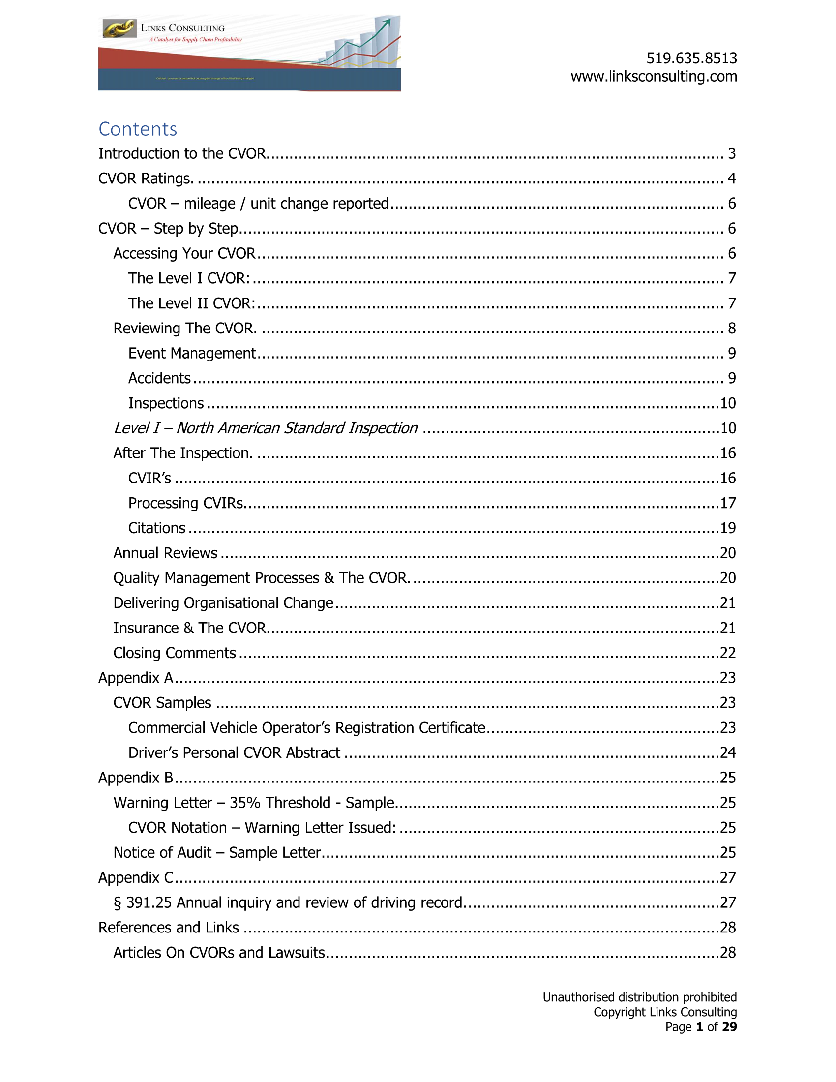 Complete Guide To CVOR Managemet | Links Consulting